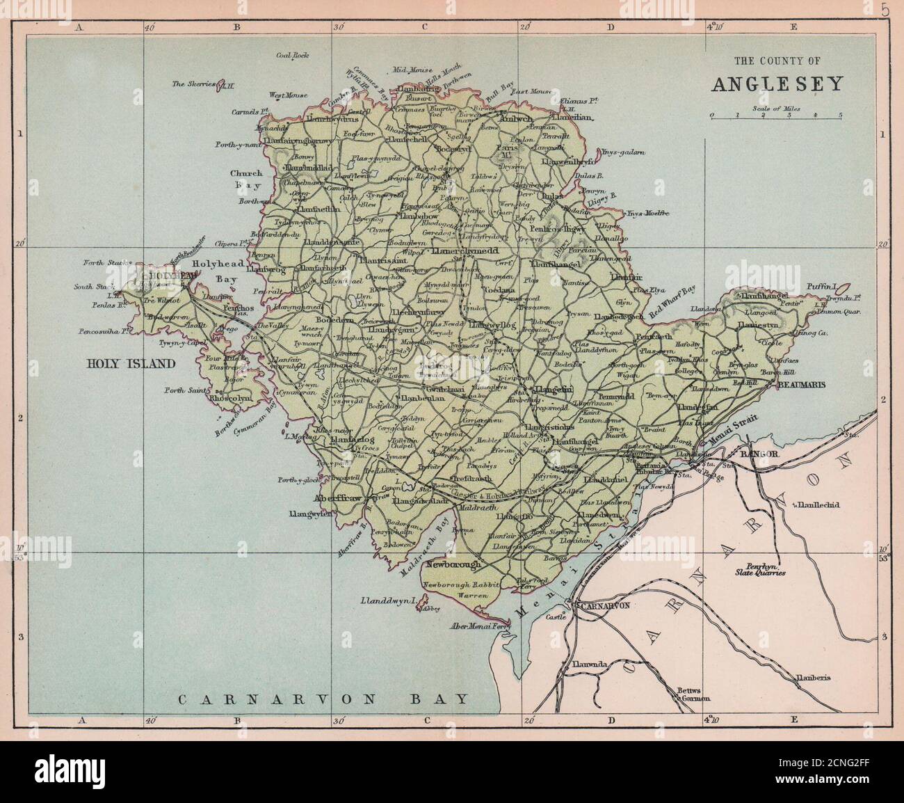 Map Of Anglesey High Resolution Stock Photography and Images - Alamy