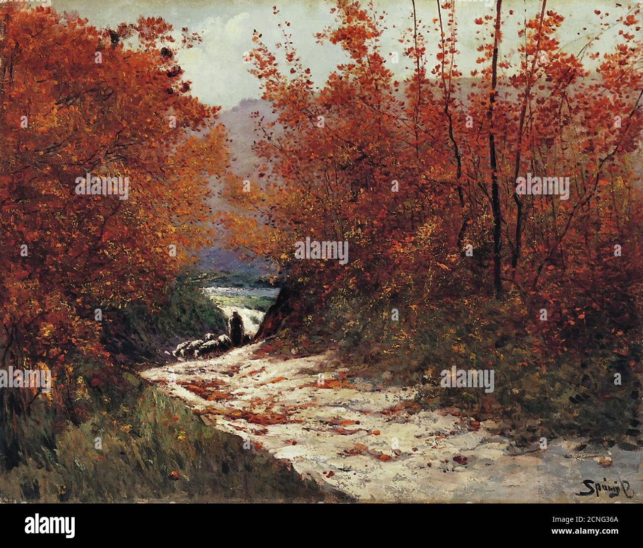 Spanyi Bela - Autumn Colours - Hungarian School - 19th Century Stock Photo - Alamy