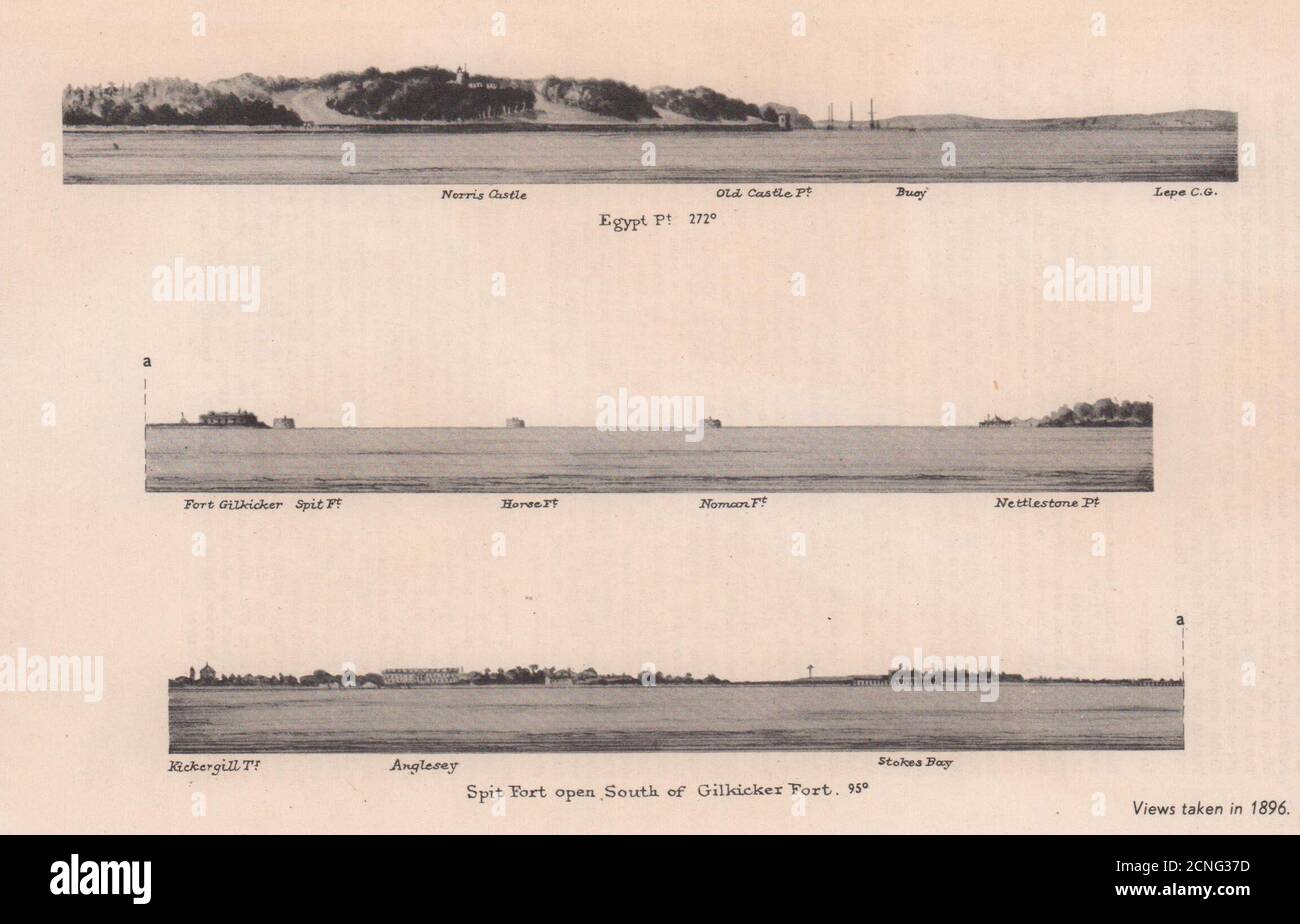 Spithead Forts Isle of Wight Portsmouth Horse No man's Kickergill ...
