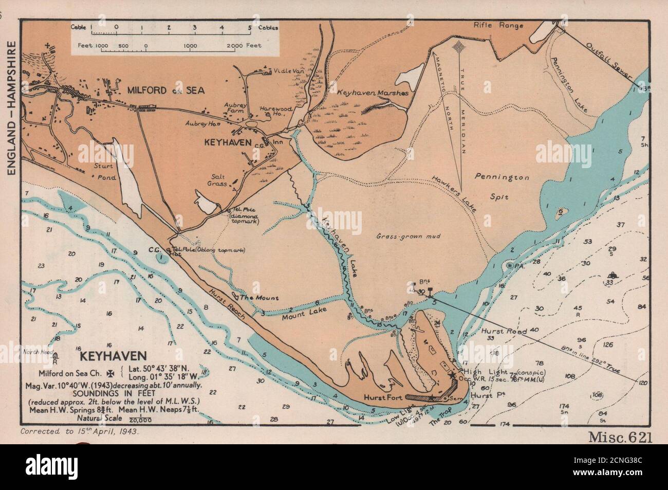 Map of keyhaven hi-res stock photography and images - Alamy