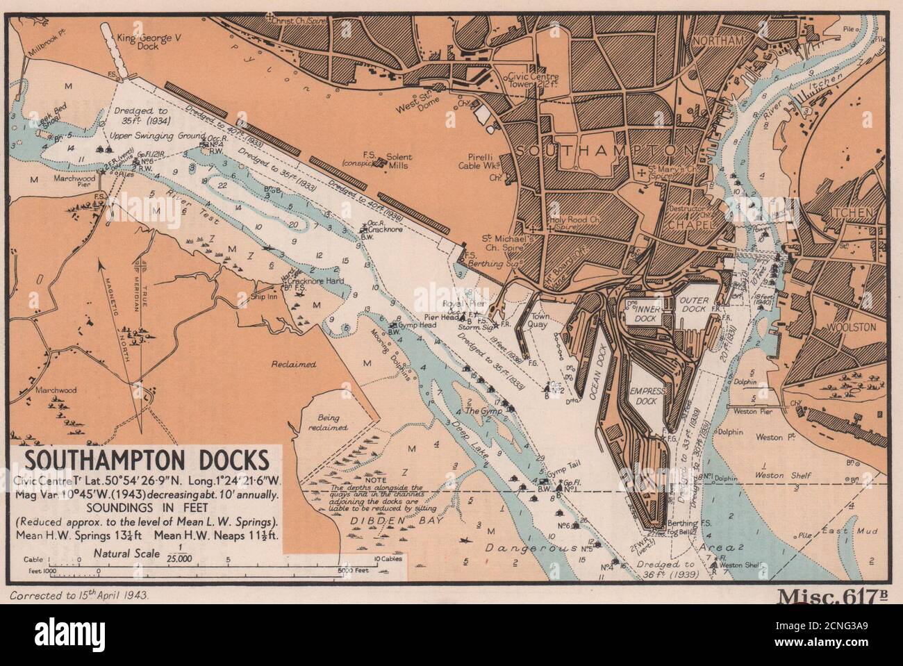 Southampton Docks town plan & sea coast chart. Hampshire. ADMIRALTY ...