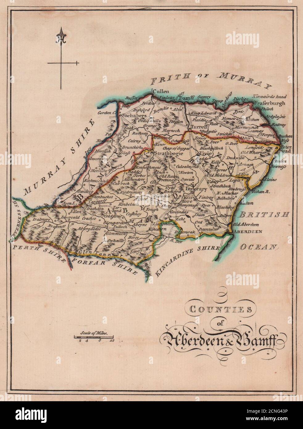 Counties of Aberdeen & Bamff. Aberdeenshire Banffshire. SAYER ARMSTRONG ...