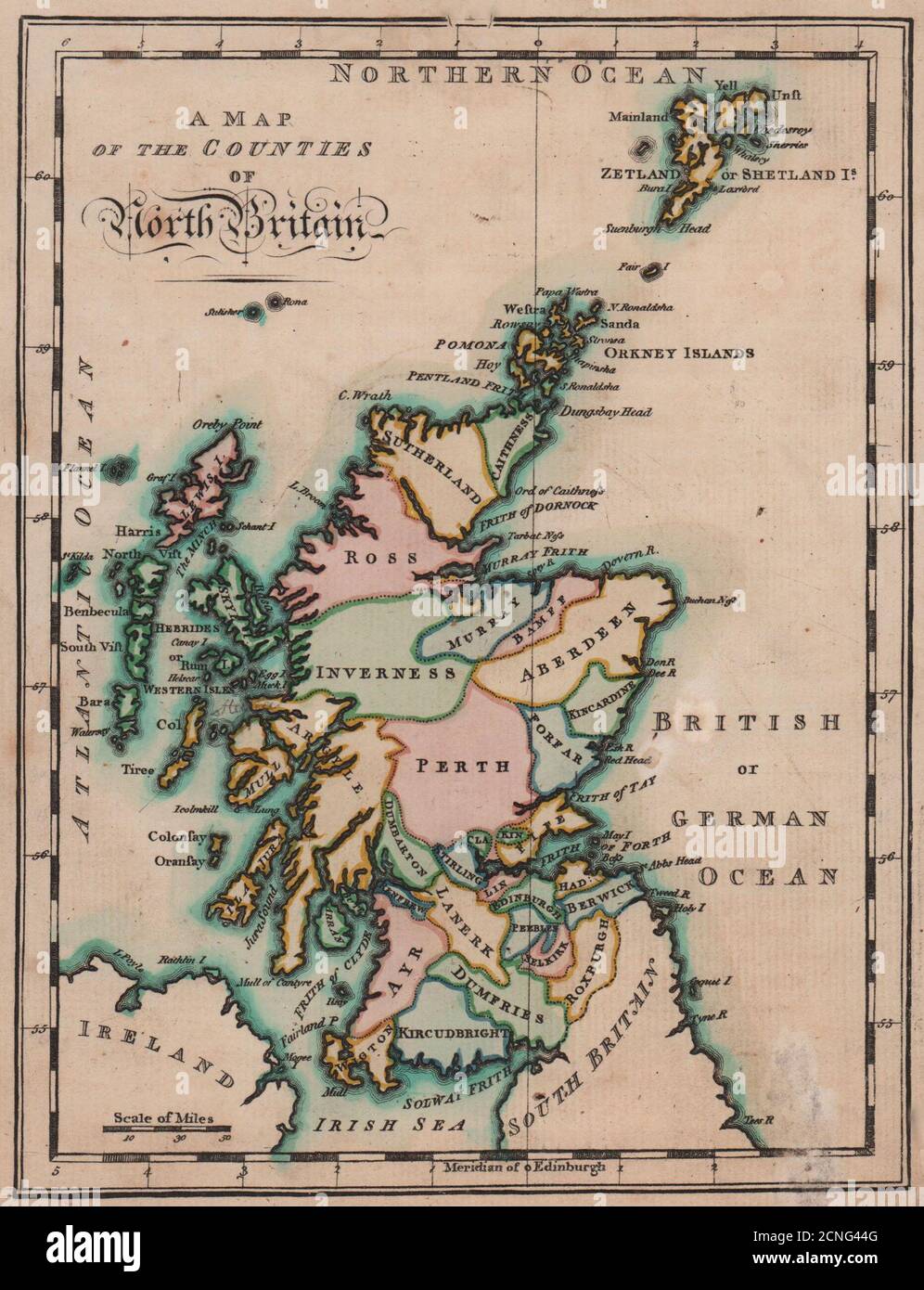 A map of the counties of North Britain. Scotland. SAYER / ARMSTRONG ...