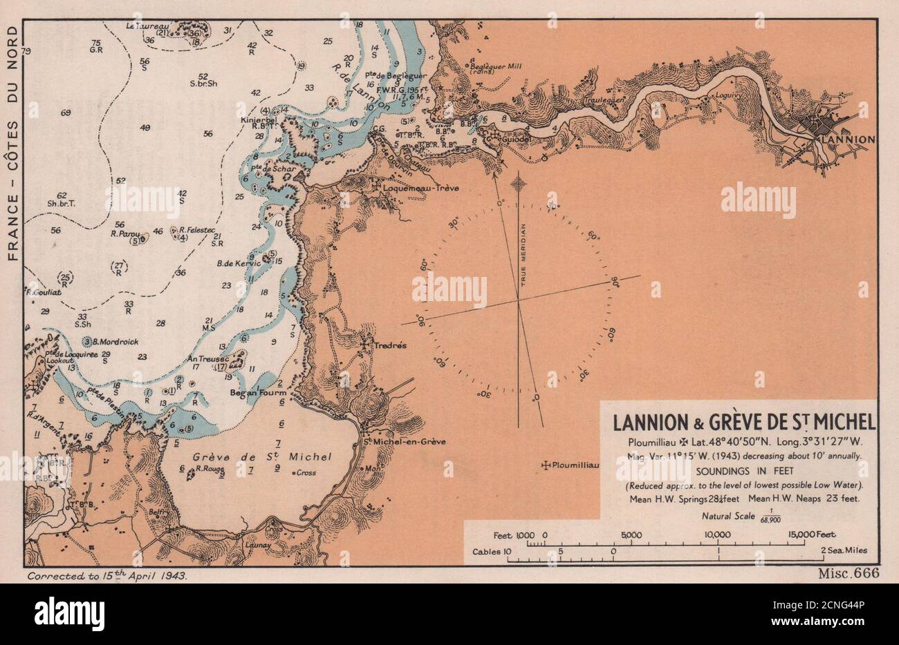 Lannion map hi-res stock photography and images - Alamy
