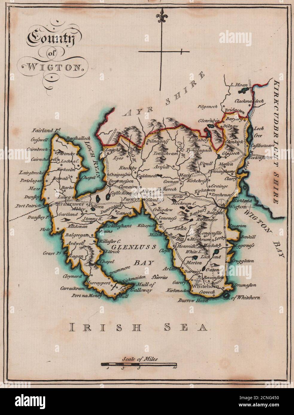County of Wigton. Wigtownshire. SAYER / ARMSTRONG 1787 old antique map ...