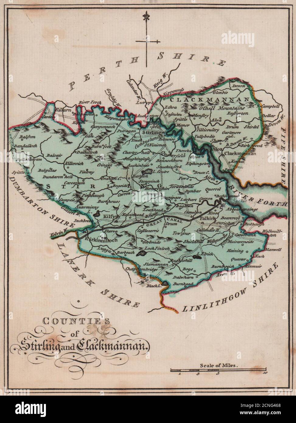 Counties of Stirling & Clackmannan. Stirlingshire. SAYER / ARMSTRONG ...