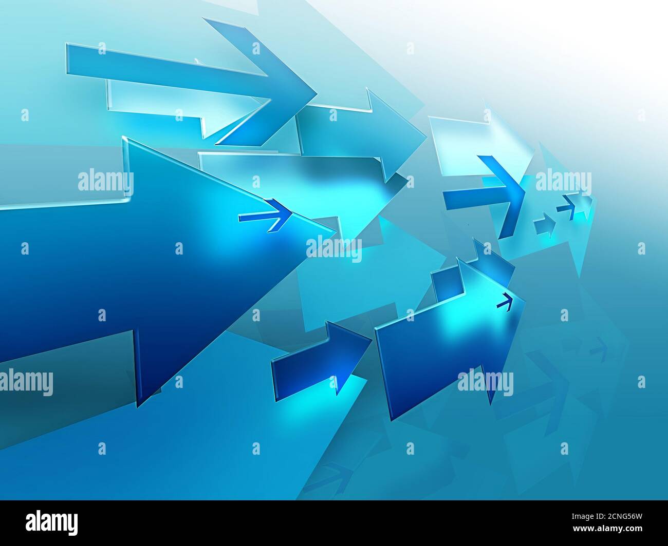 Blue abstract arrows hi-res stock photography and images - Alamy