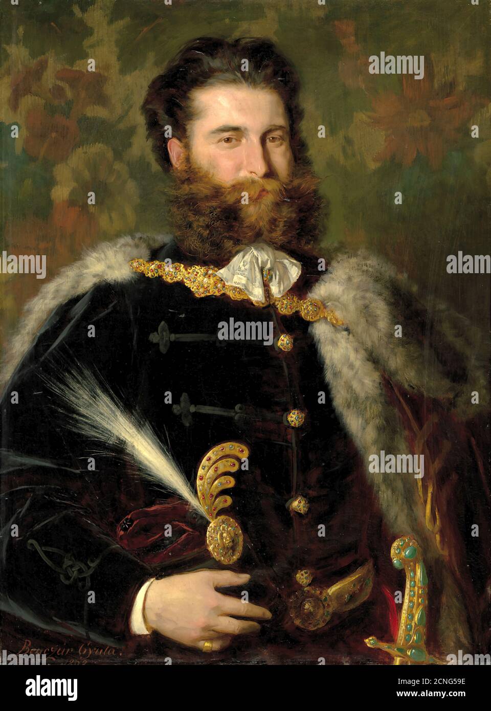 Benczúr Gyula - Portrait of Albert Ujházy - Hungarian School - 19th ...