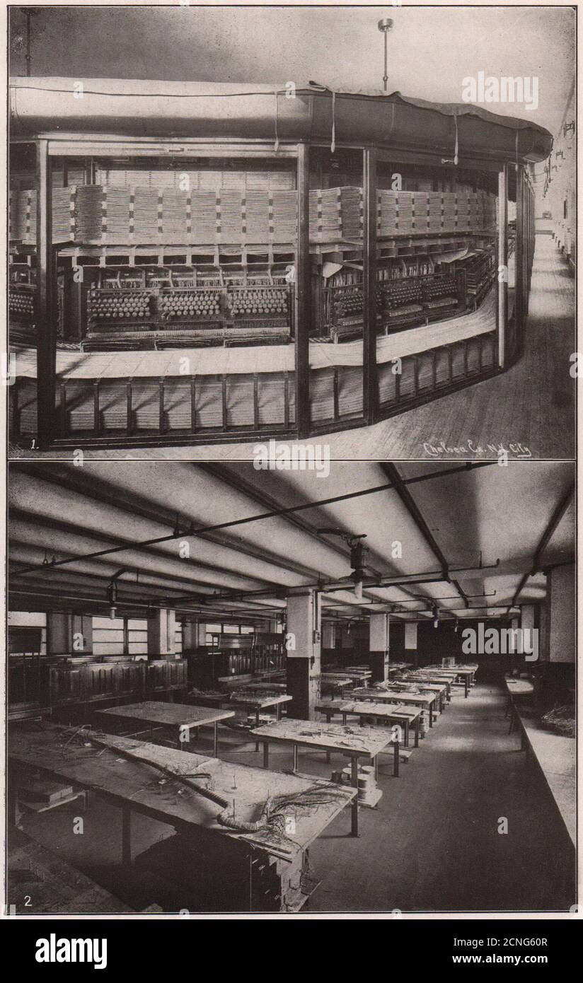 Telephone Switchboard, Western Electric Co. Factory 1903 old antique ...