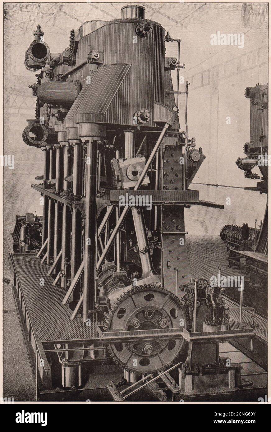 Engines of the "Wisconsin" Cylinders 1903 old antique vintage print ...