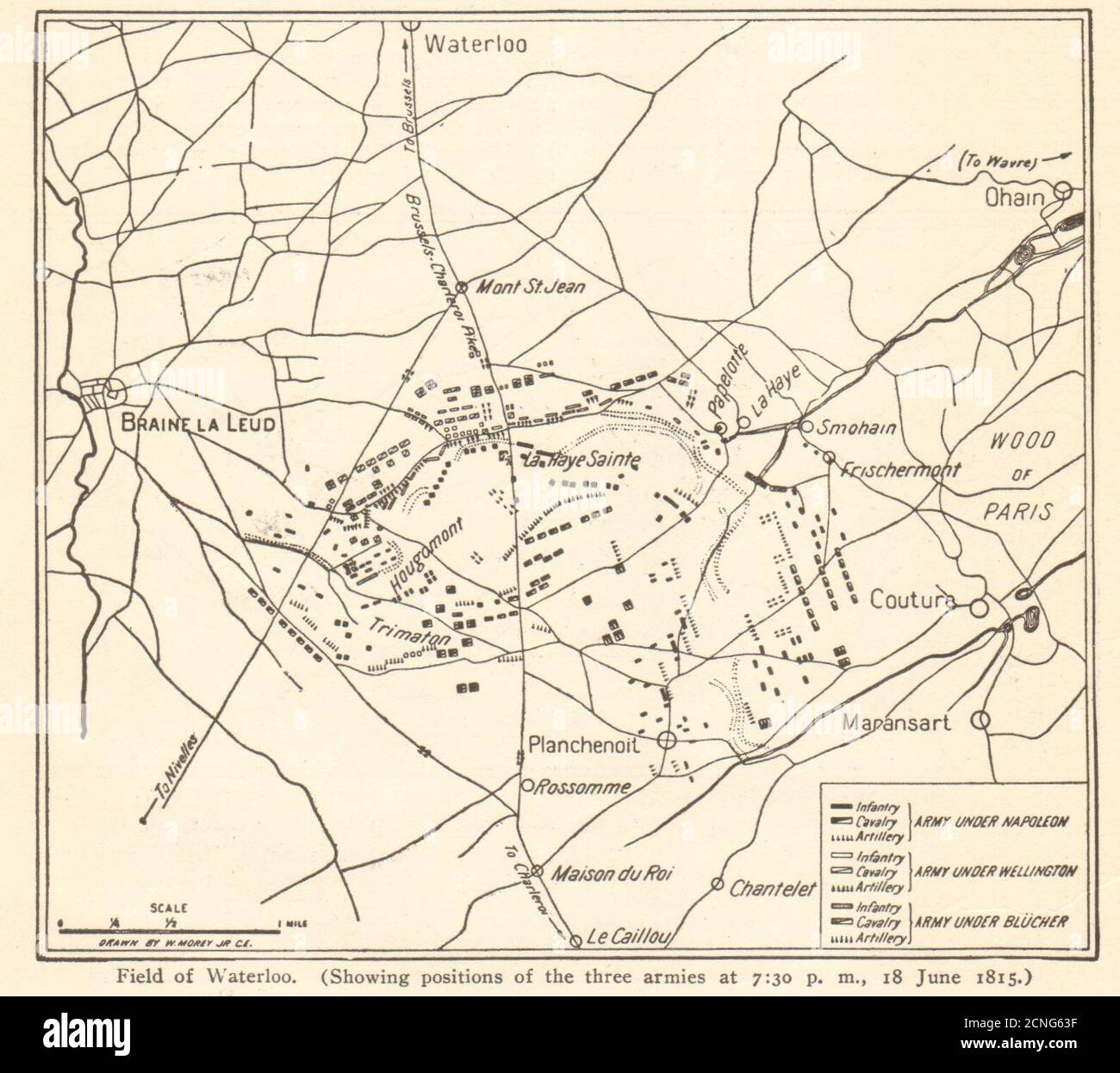 Battle of waterloo map hi-res stock photography and images - Alamy