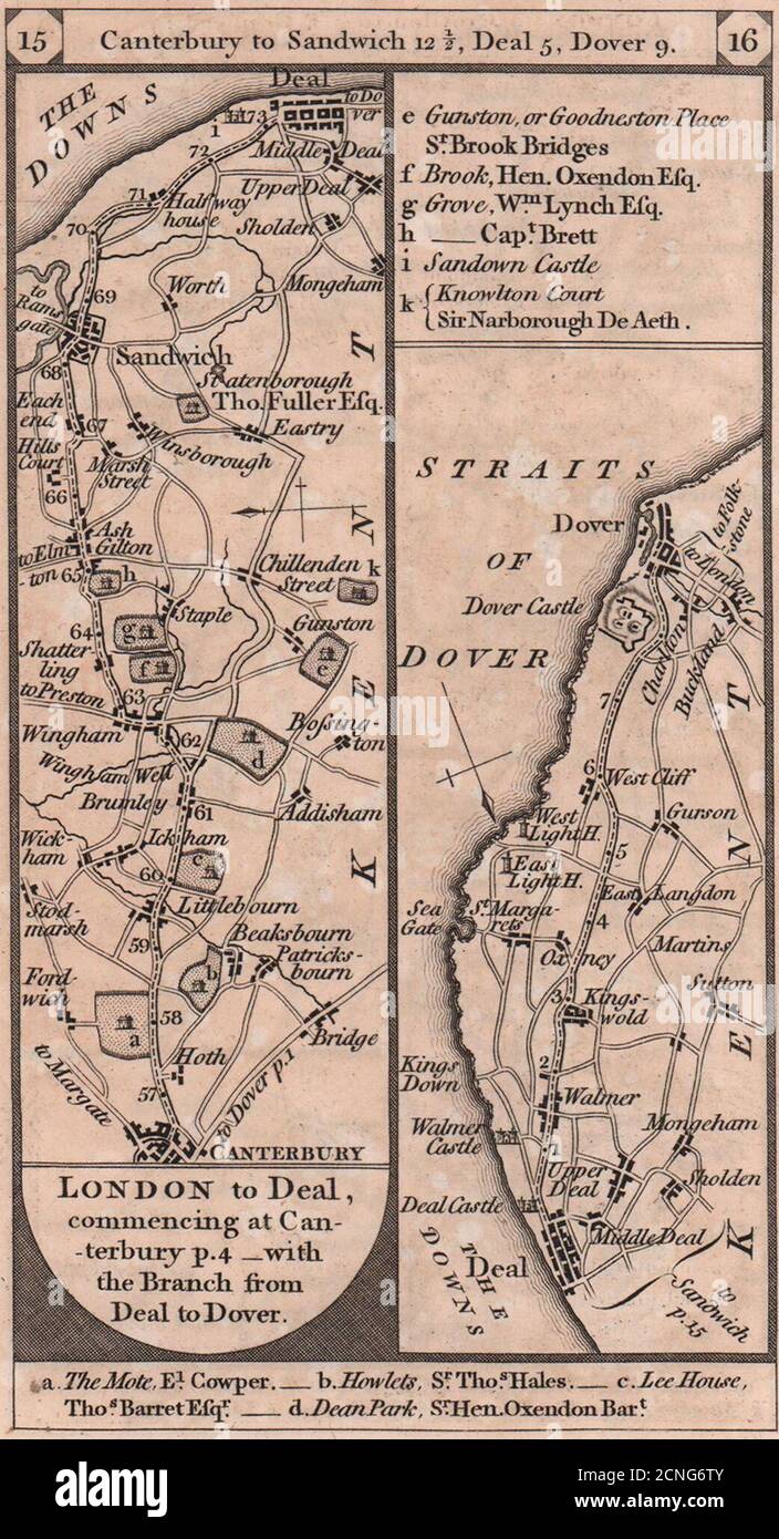 Antique british road map hi-res stock photography and images - Alamy