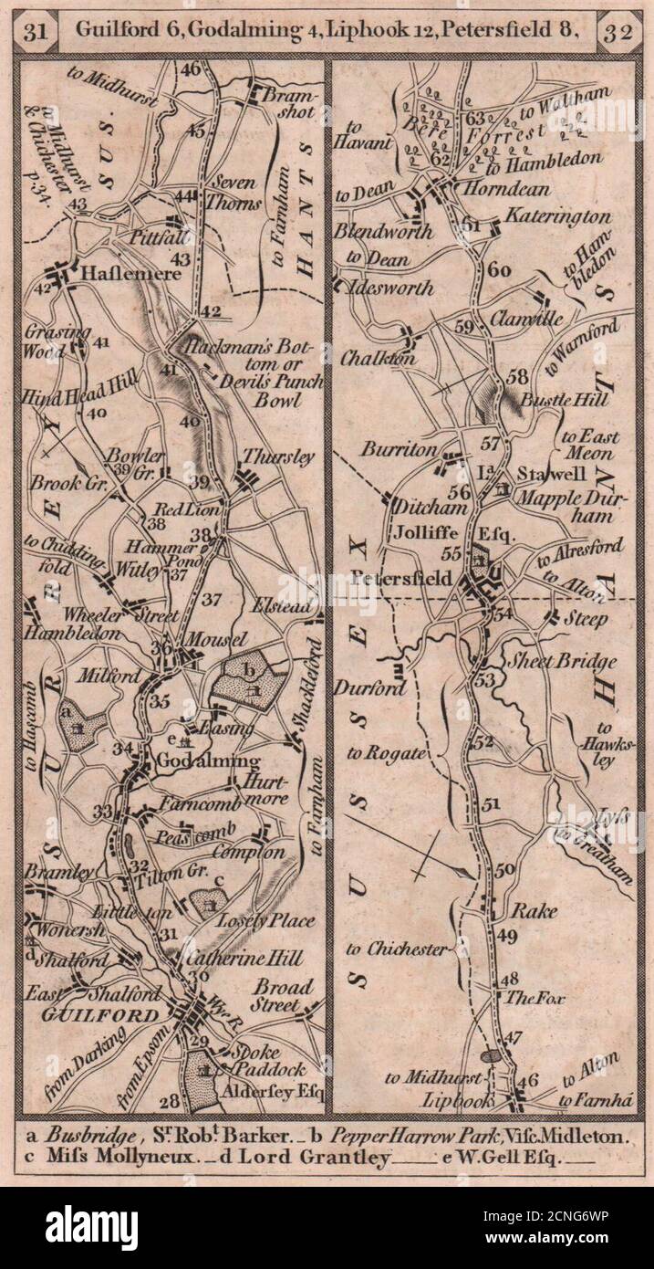 Haslemere map hi-res stock photography and images - Alamy