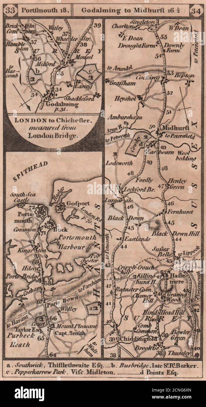 Godalming map hi-res stock photography and images - Alamy