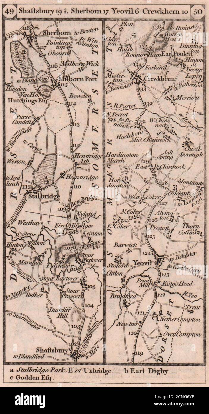 Crewkerne map hi-res stock photography and images - Alamy
