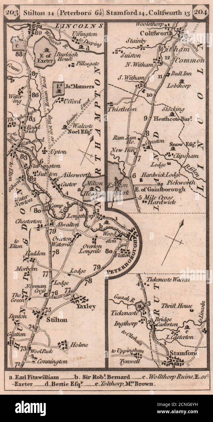 Peterborough road map hi-res stock photography and images - Alamy