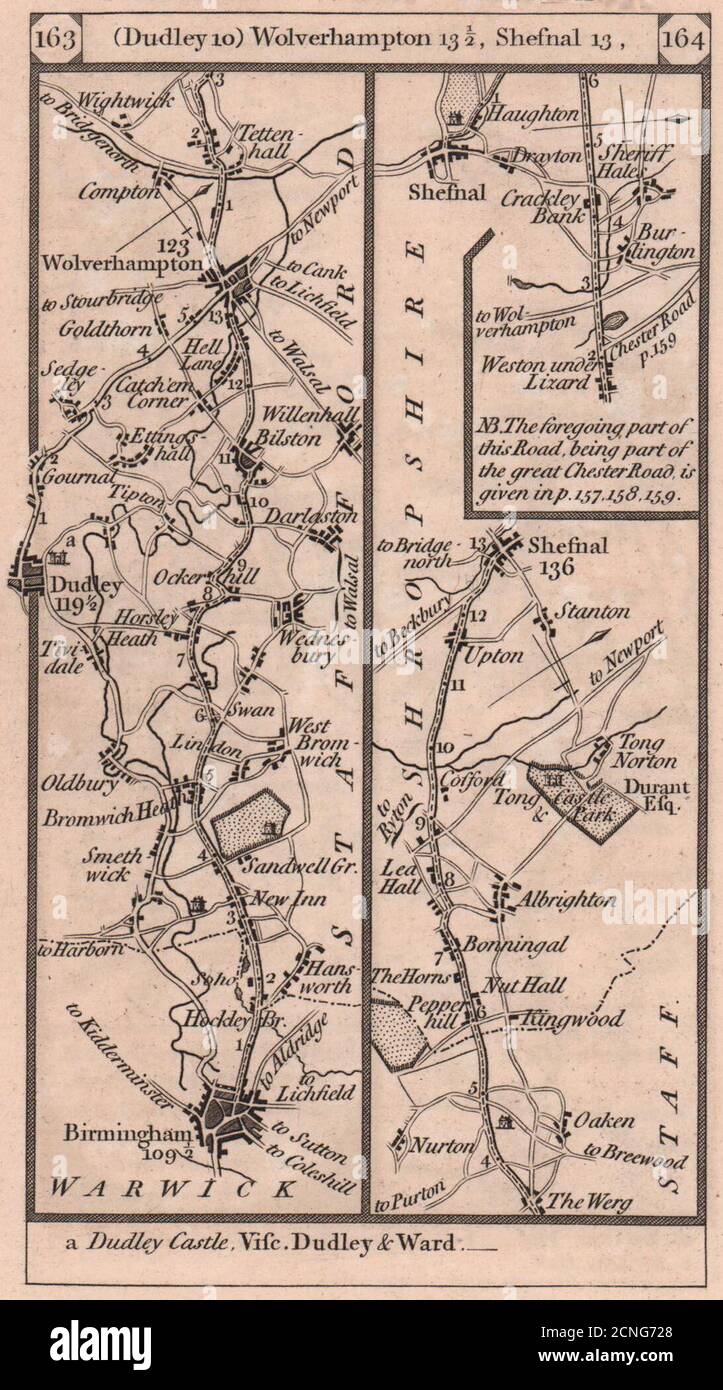 Birmingham-West Bromwich-Dudley-Wolverhampton road strip map PATERSON ...