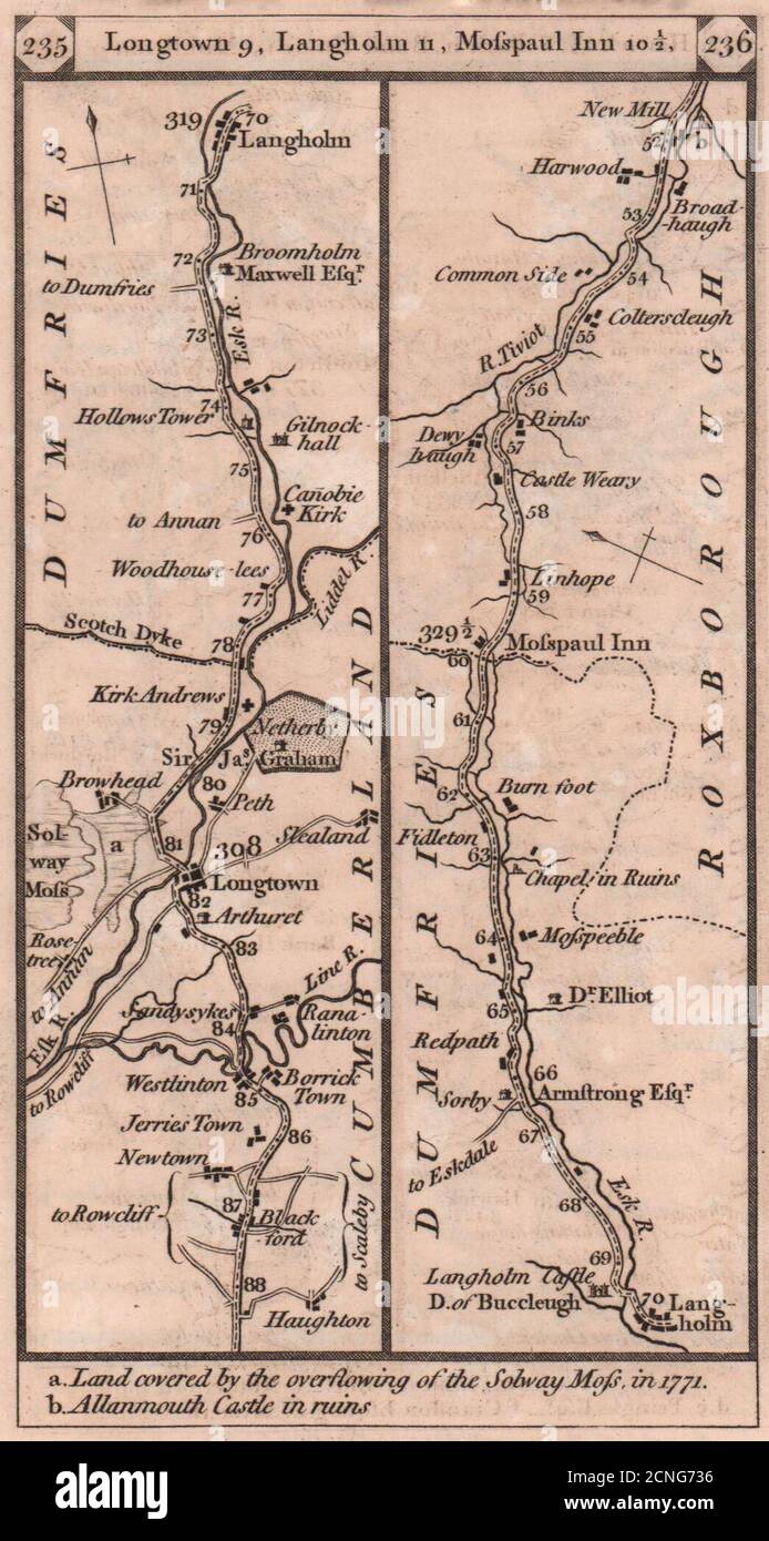 Antique british road map hi-res stock photography and images - Alamy