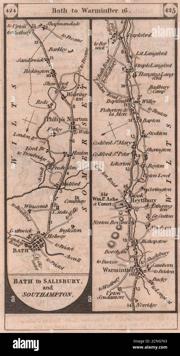 Warminster map hi-res stock photography and images - Alamy