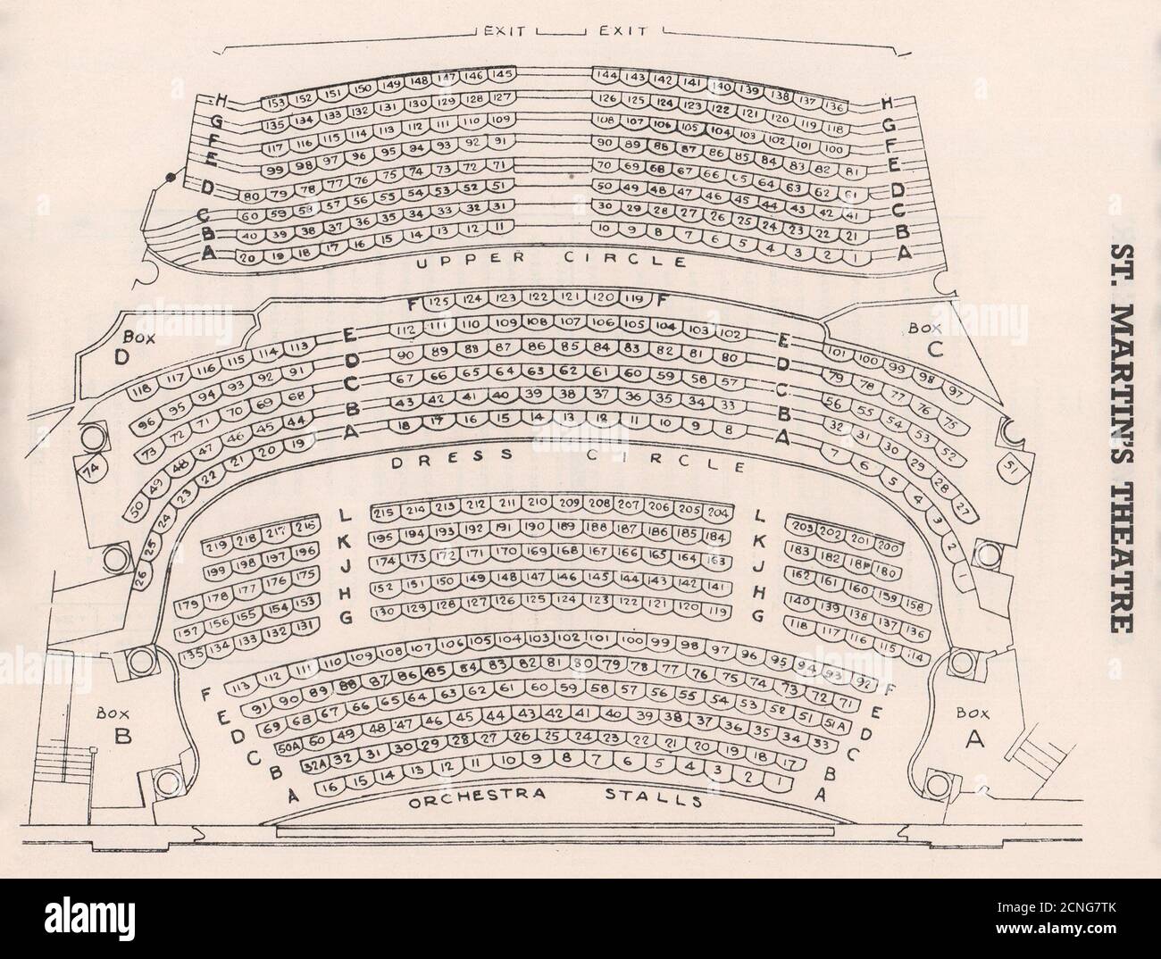 London theatres vintage seating plan hi-res stock photography and ...