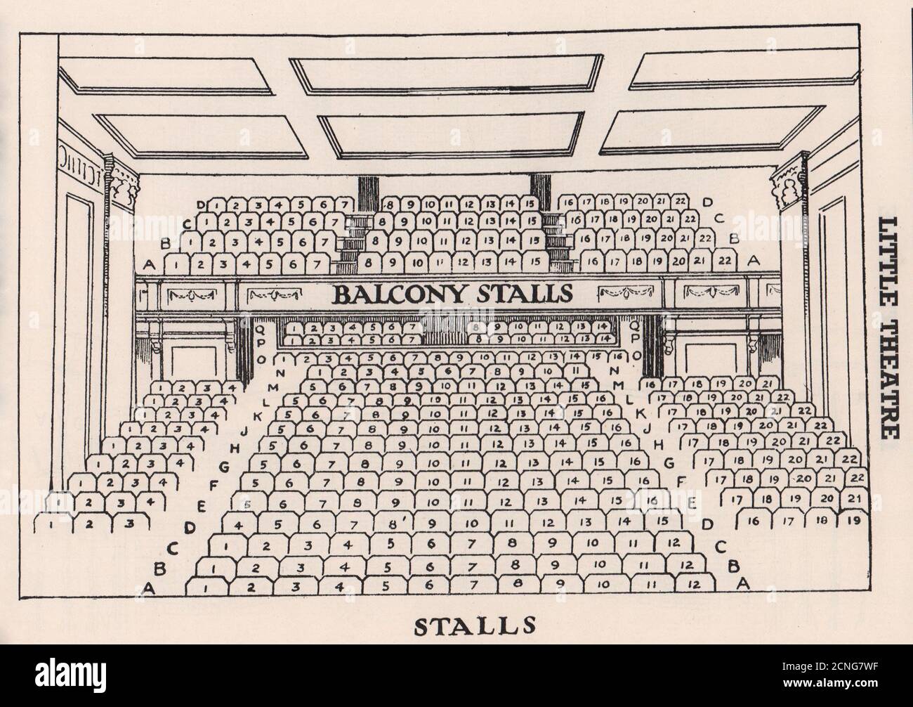 London Theatres Vintage Seating Plan High Resolution Stock Photography and Images - Alamy