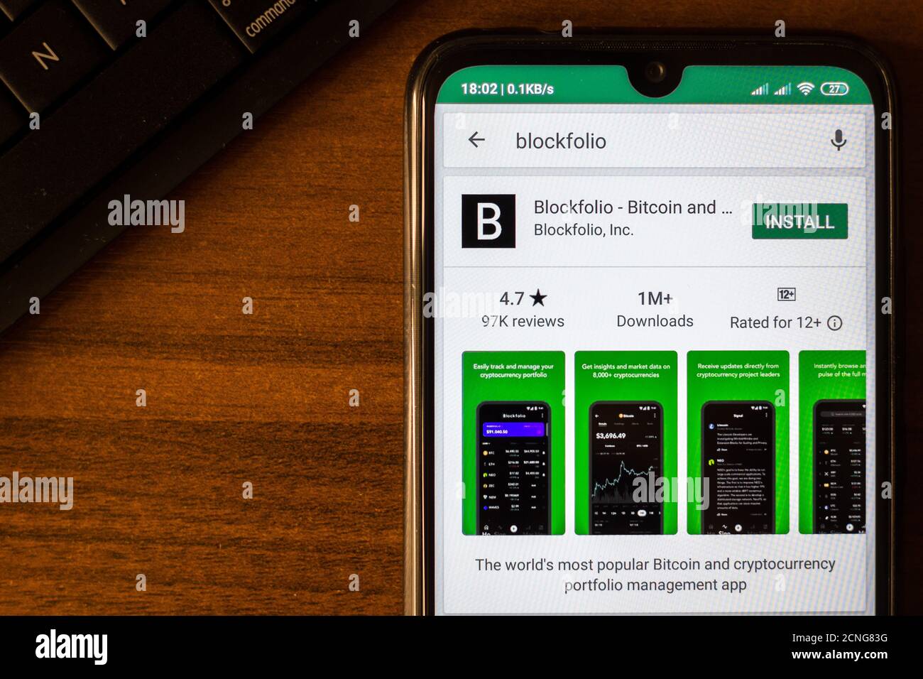 Blockfolio logo hi-res stock photography and images - Alamy