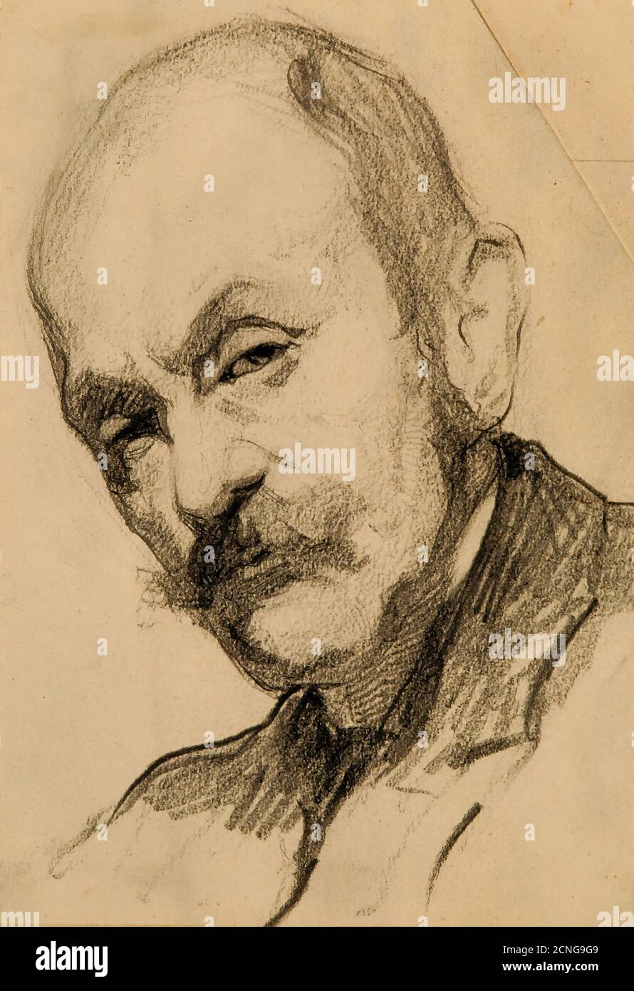 Neogrady Antal - Self Portrait - Hungarian School - 19th Century Stock ...