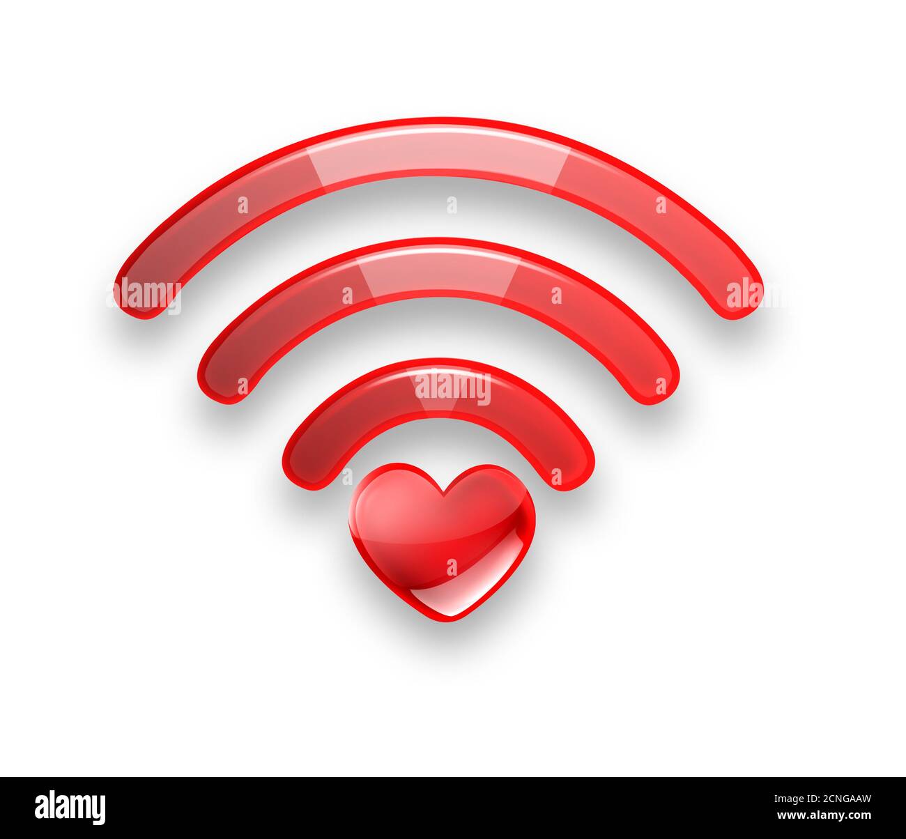 Red symbol of the free Wi fi Stock Photo - Alamy