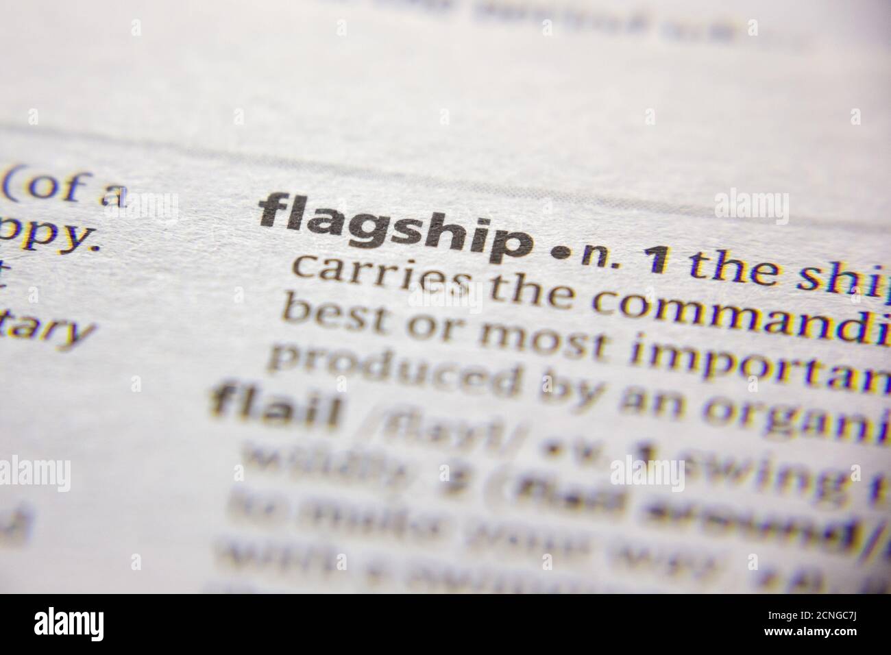Word or phrase Flagship in a dictionary Stock Photo - Alamy