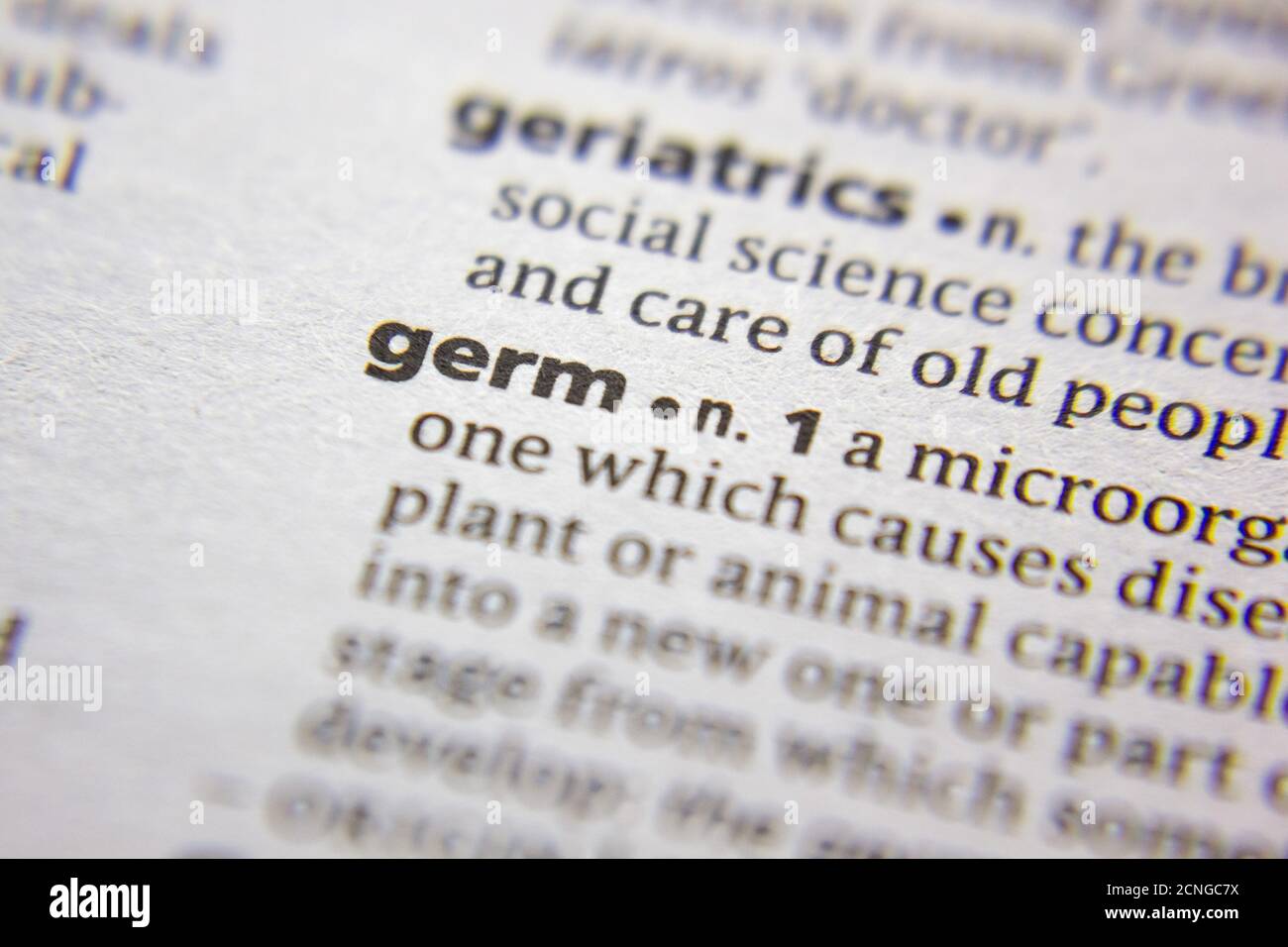 Word or phrase Germ in a dictionary Stock Photo - Alamy
