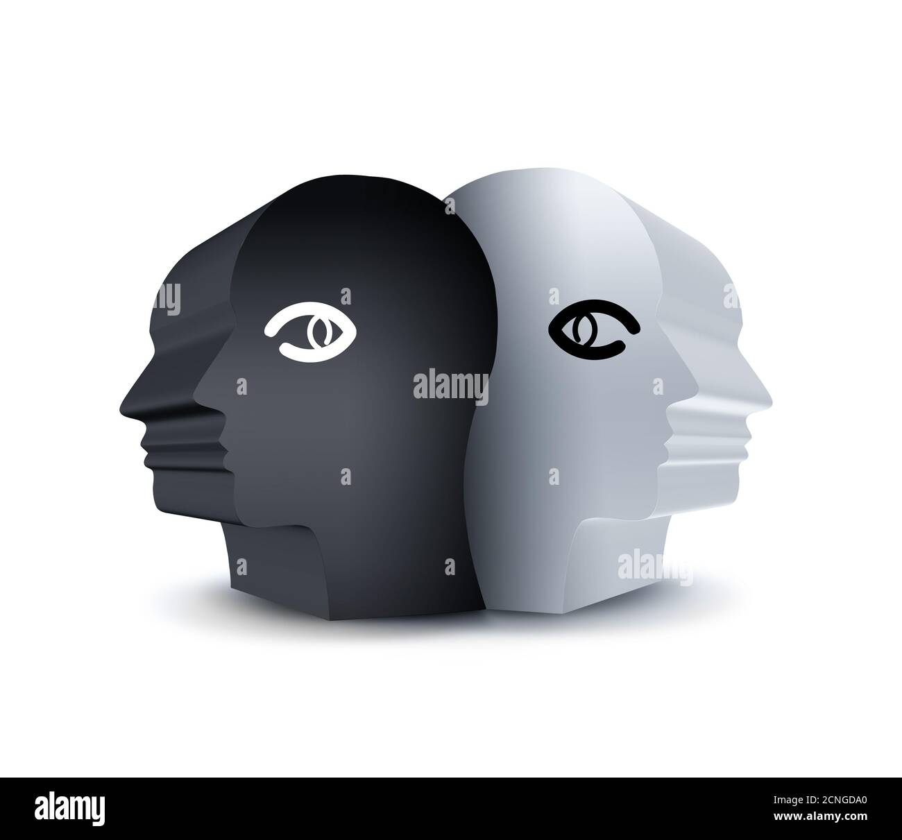 Black white image portrait Cut Out Stock Images & Pictures - Alamy