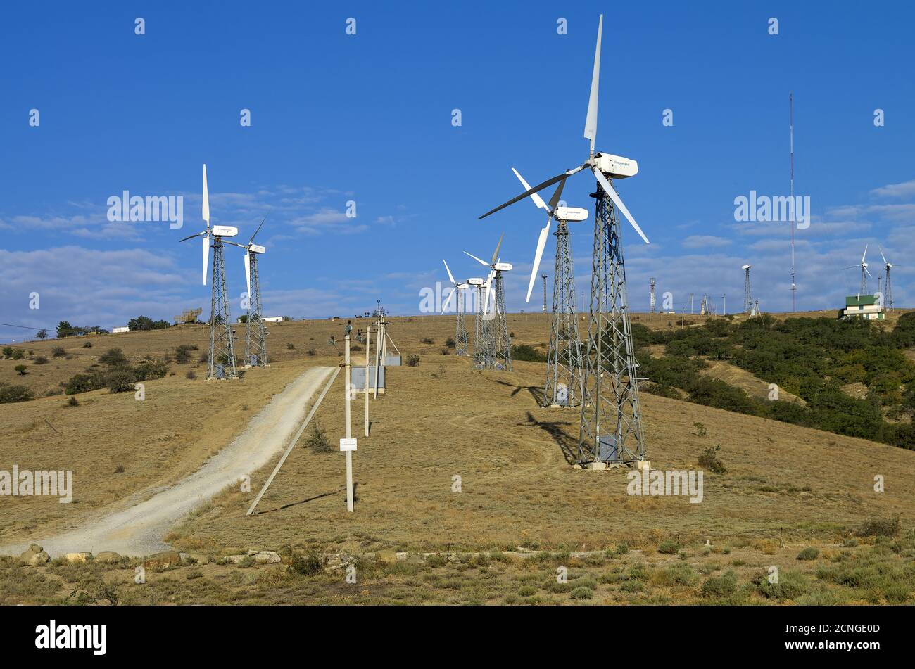 Wind power plant. Crimea Stock Photo - Alamy