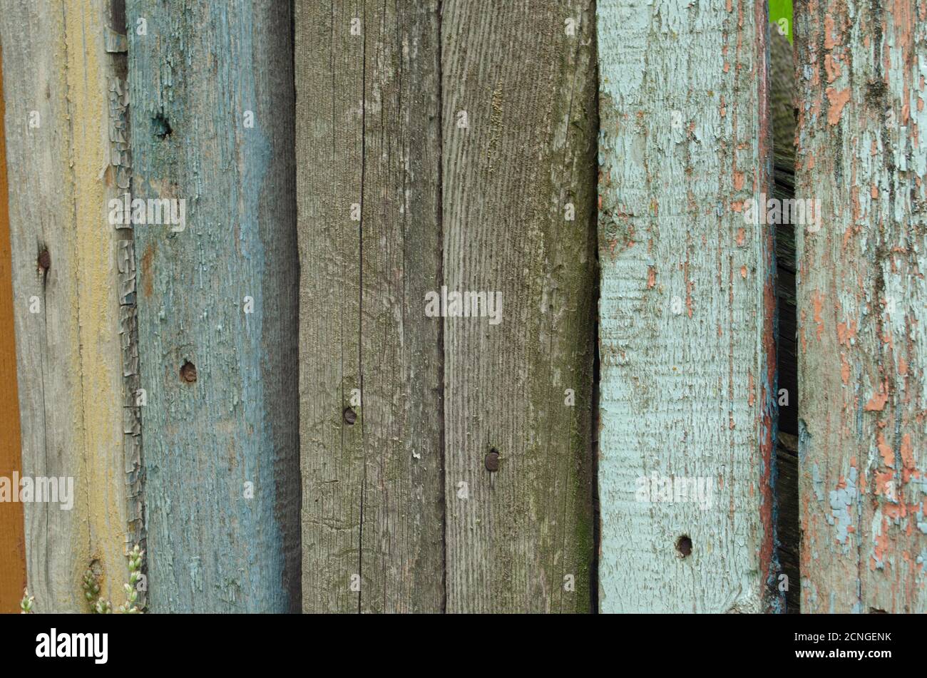 Old wooden surface. Damaged wooden planks. Soft focus picture Stock ...