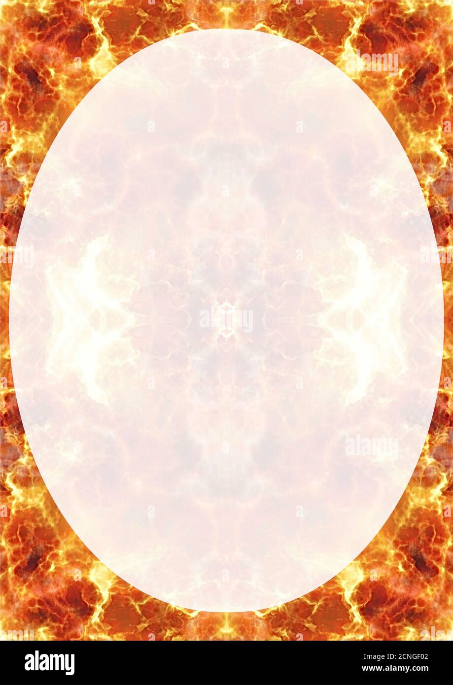 Ring of Fire Portrait Border Design Stock Photo - Alamy