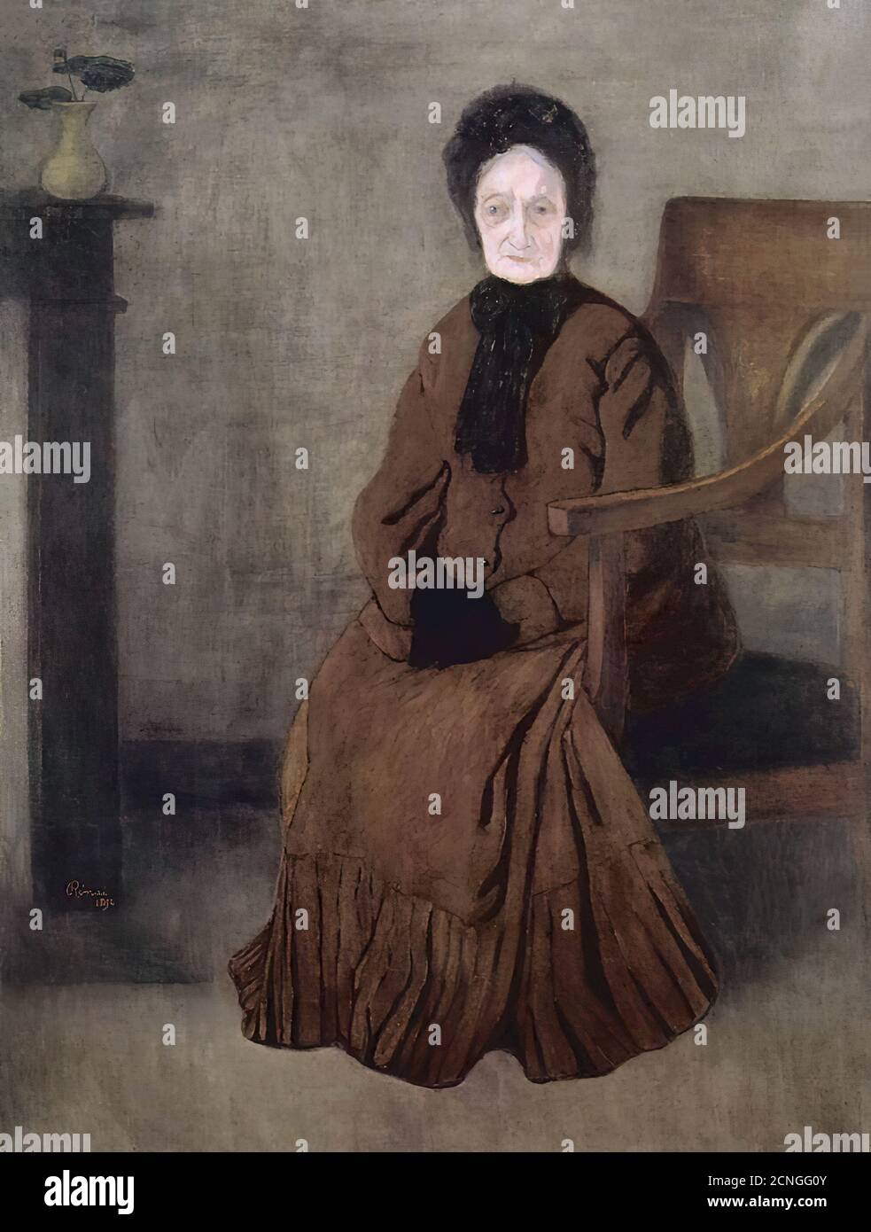 Rippl-Ronai Jozsef - My Grandmother - Hungarian School - 19th Century ...