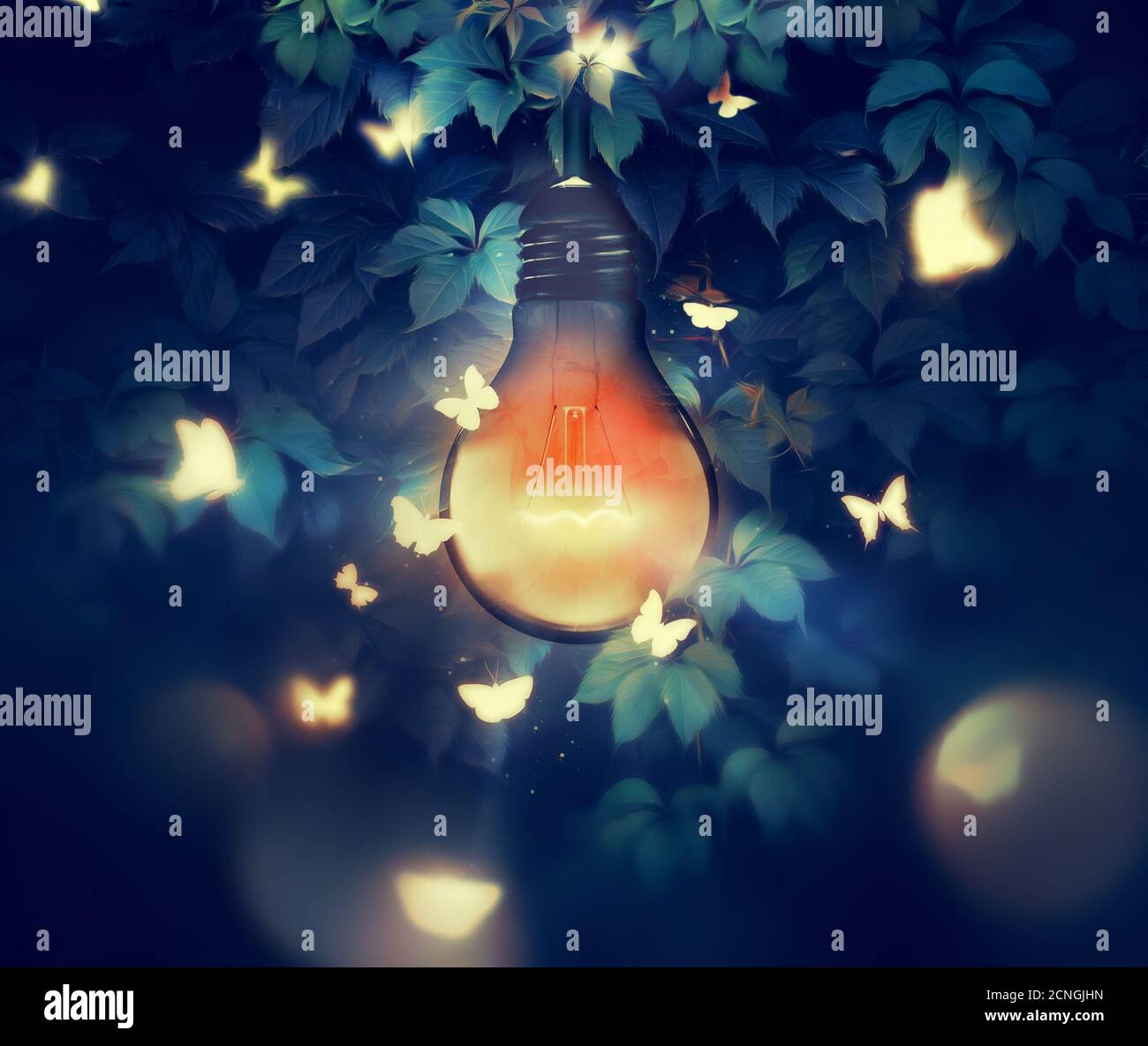 Moths flying light bulb hi-res stock photography and images - Alamy