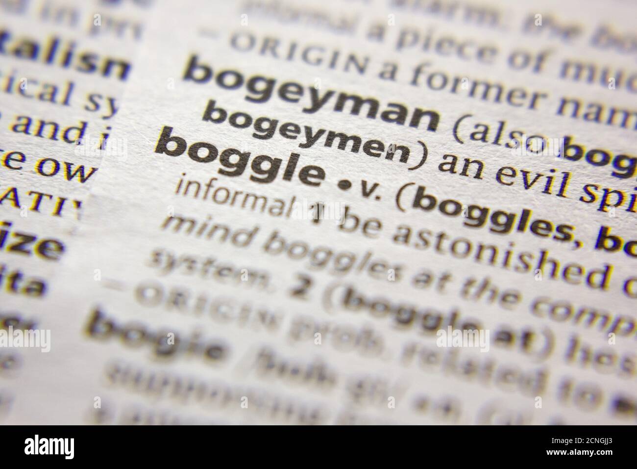 Word or phrase Boggle in a dictionary Stock Photo - Alamy