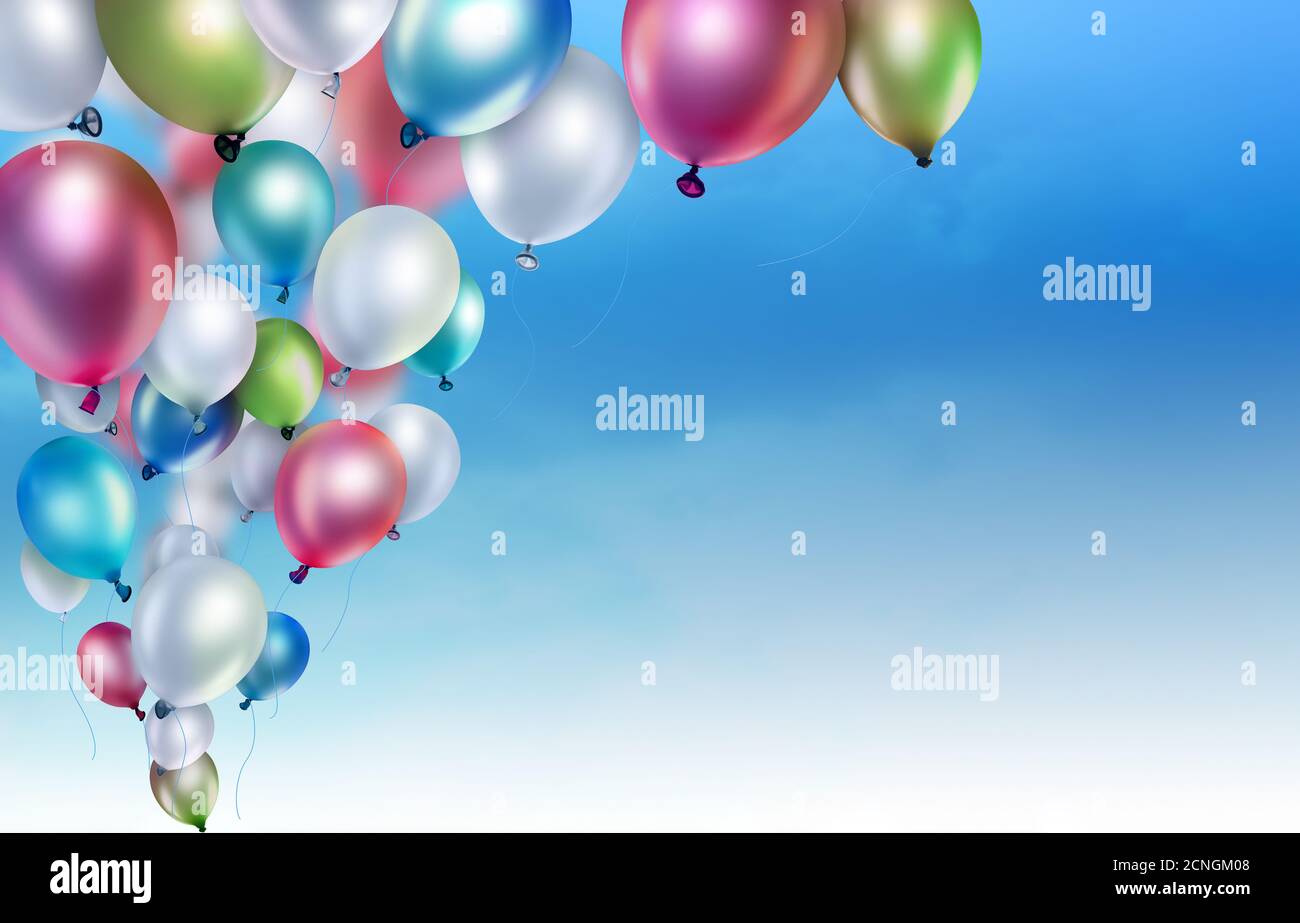 Bright yellow balloons hi-res stock photography and images - Alamy