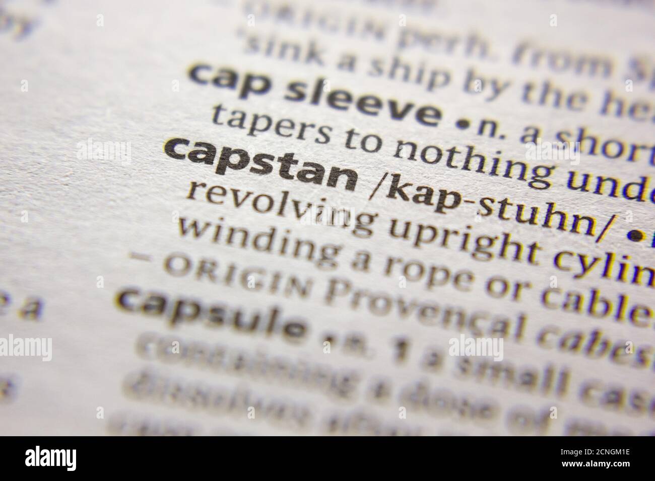 Word or phrase Capstan in a dictionary Stock Photo - Alamy