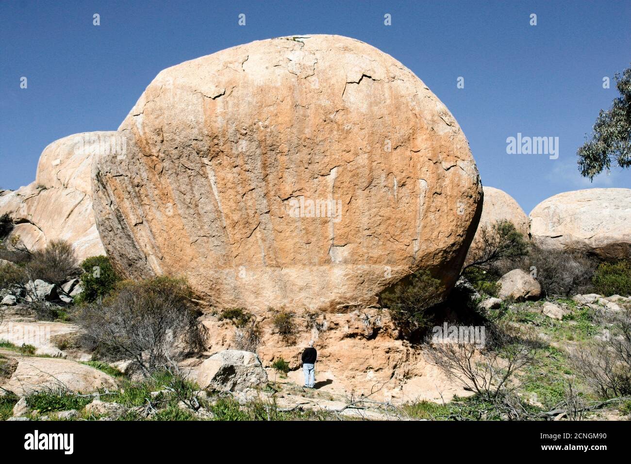 Huge Granite Boulders In Australian Landscape Stock Photo - Alamy