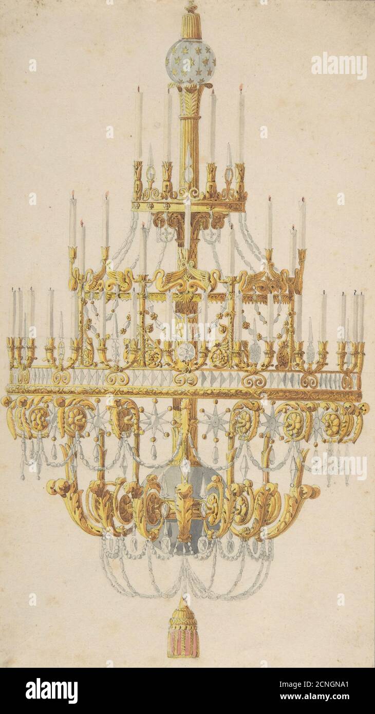 Design for Chandelier, 18th century Stock Photo - Alamy