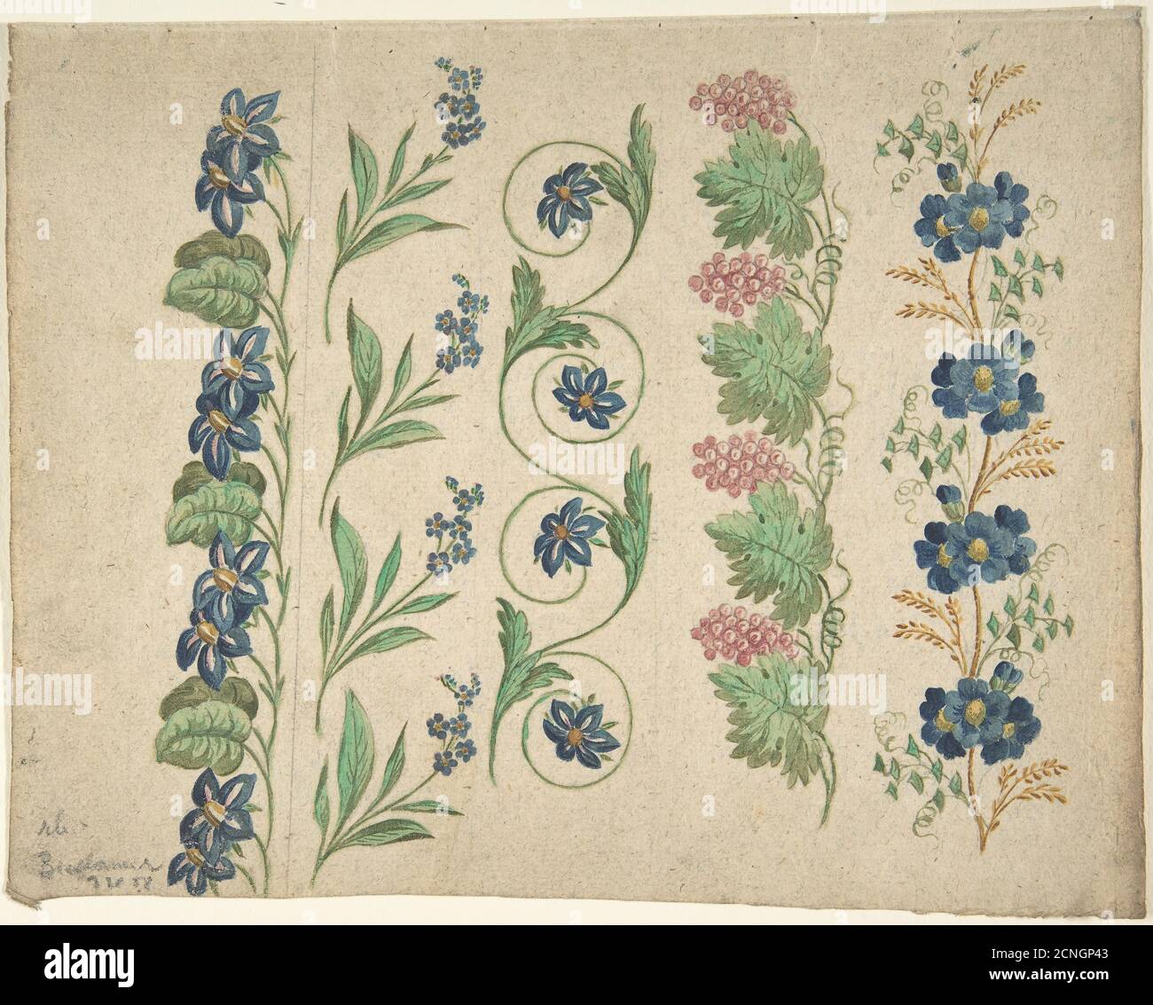 Designs for Embroidery, 19th century Stock Photo - Alamy
