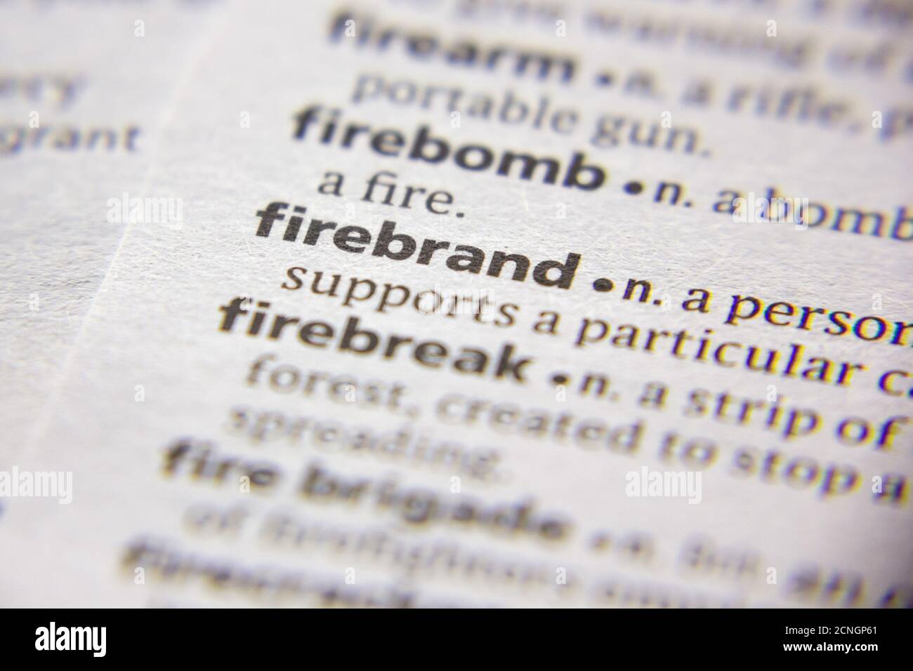 Word or phrase Firebrand in a dictionary Stock Photo - Alamy