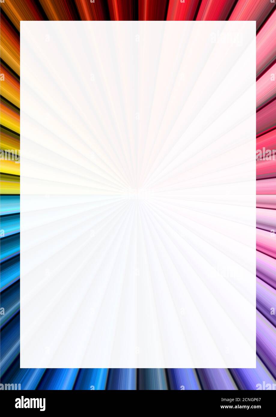 Rainbow Portrait Border Design Stock Photo - Alamy