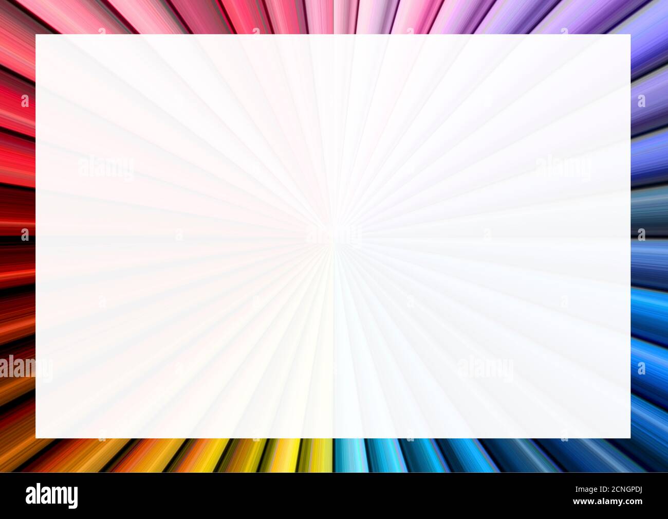 Rainbow Landscape Border Design Stock Photo - Alamy