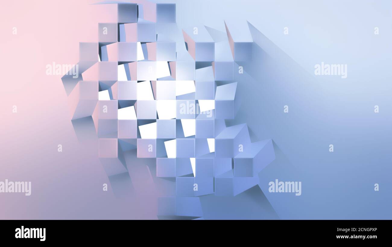 Abstract light background with cubes Stock Photo - Alamy