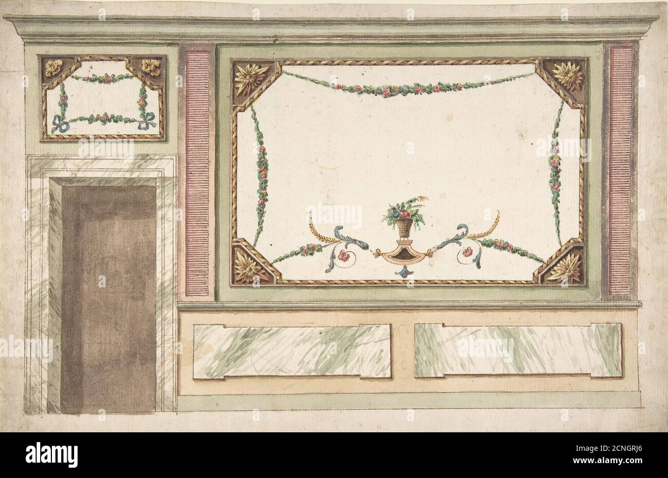 Design for a Wall Decoration, 18th century Stock Photo - Alamy