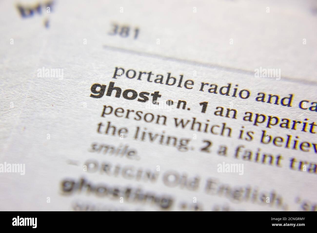 Word or phrase Ghost in a dictionary Stock Photo - Alamy