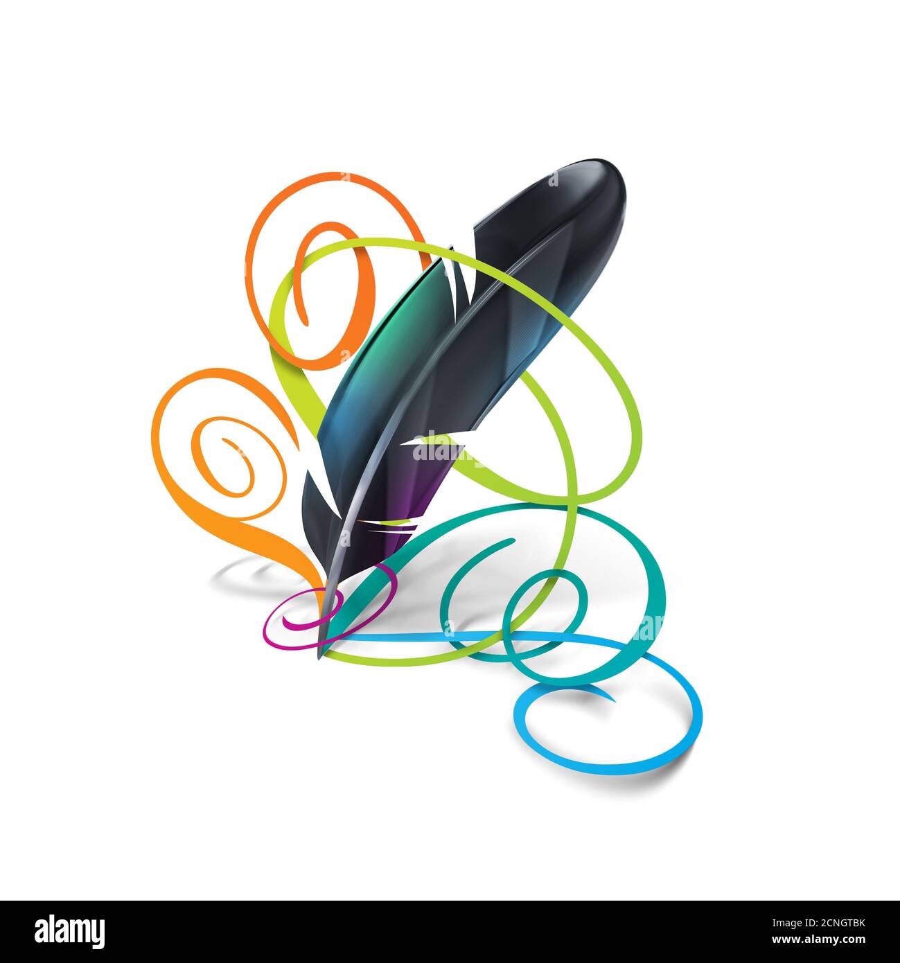 Calligraphic drawing Cut Out Stock Images & Pictures - Alamy