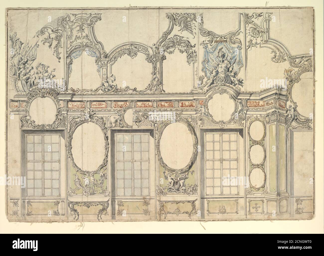 Design for an Interior Wall, 1700-1780 Stock Photo - Alamy